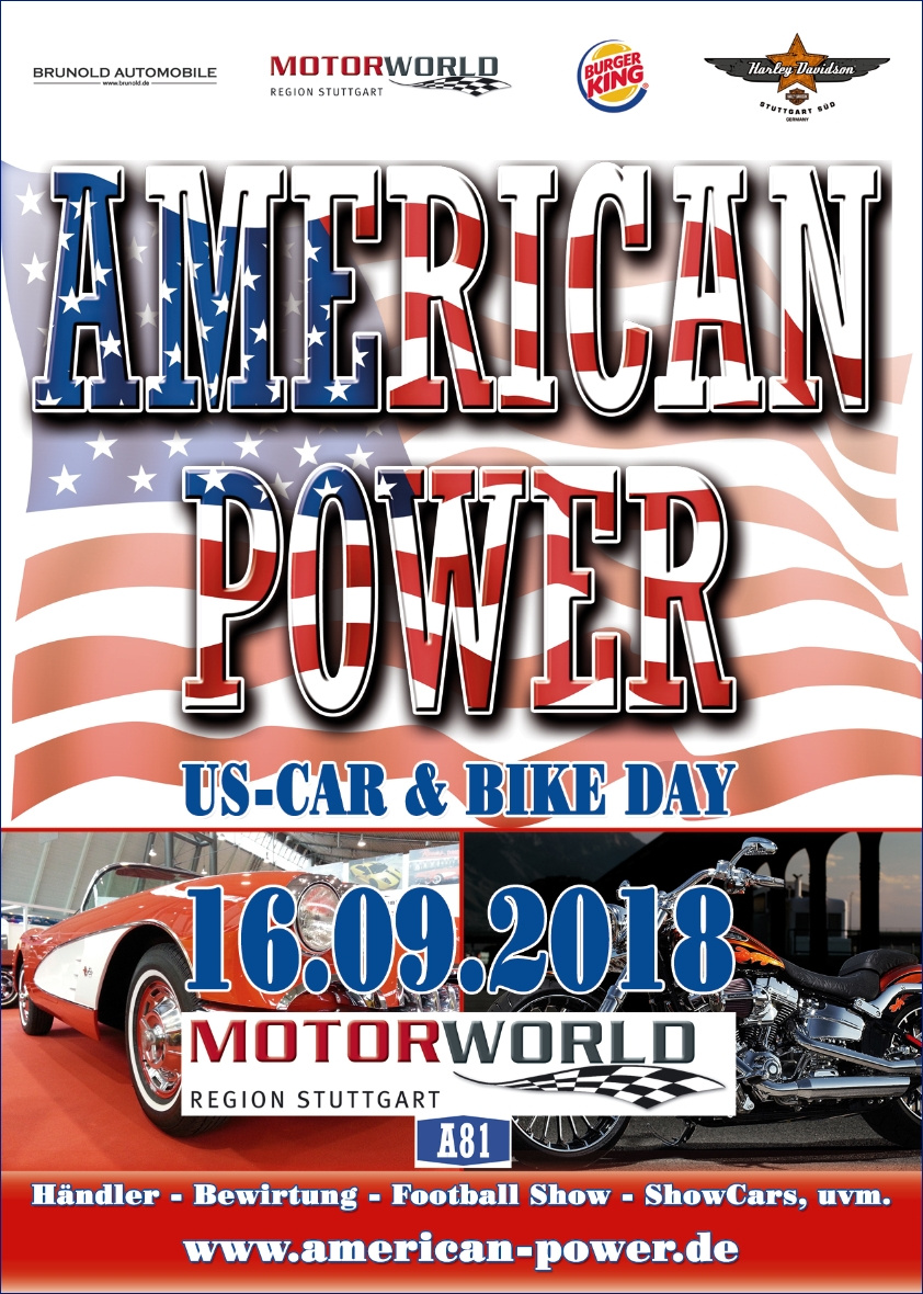 American Power | Sonntag, 16. September 2018 | Motorworld Region ...