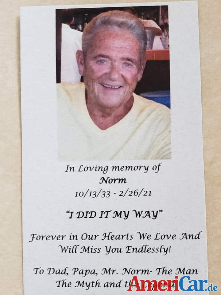 Rest in Peace: Norm Kraus a.k.a. Mr. Norm gestorben - News - AmeriCar ...
